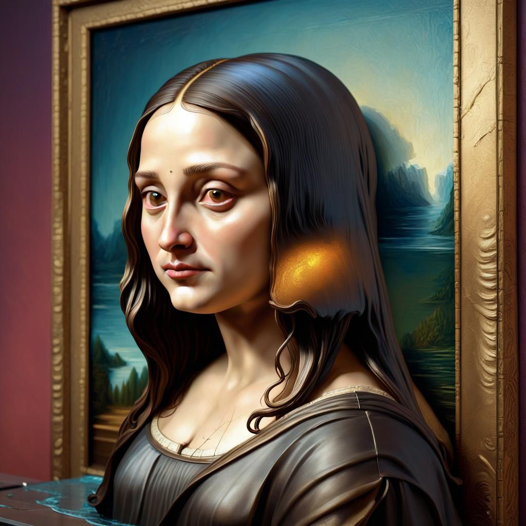 Mona Lisa by Leonardo Da Vinci, Hyperreal 3d - AI Generated Artwork - NightCafe Creator