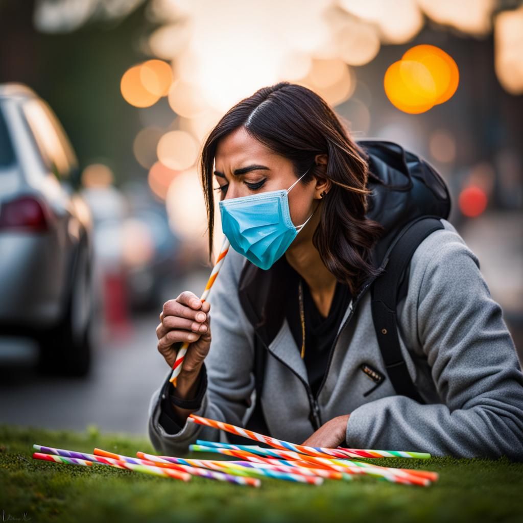 overly dramatic portrayal of someone taking pixie sticks - AI Generated ...