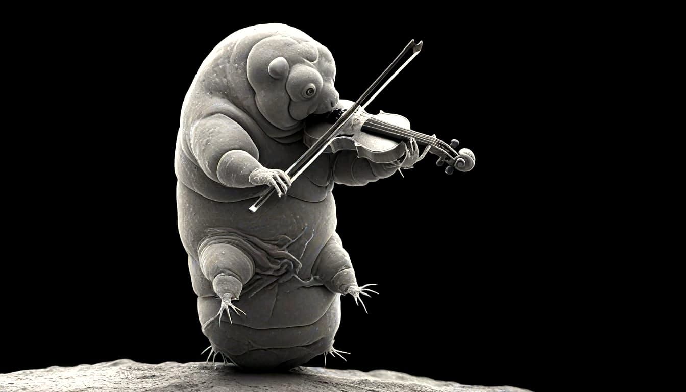 World's Tiniest Violin - Microscopic Musician Plays Violin i...