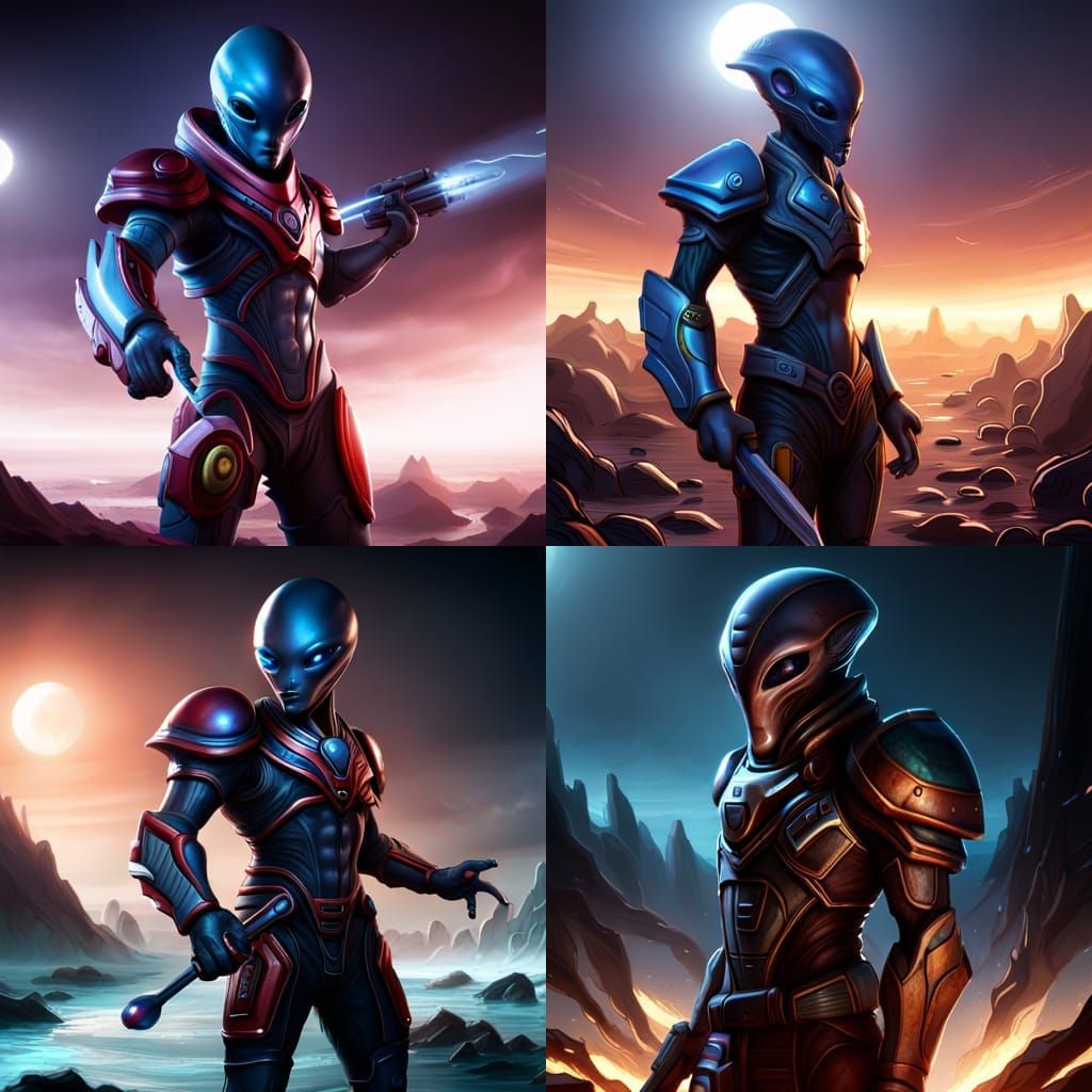 Alien Warriors - AI Generated Artwork - NightCafe Creator