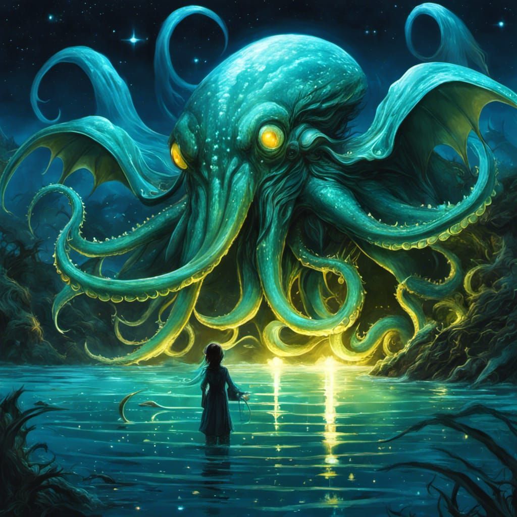 When you Meet cthulhu - AI Generated Artwork - NightCafe Creator