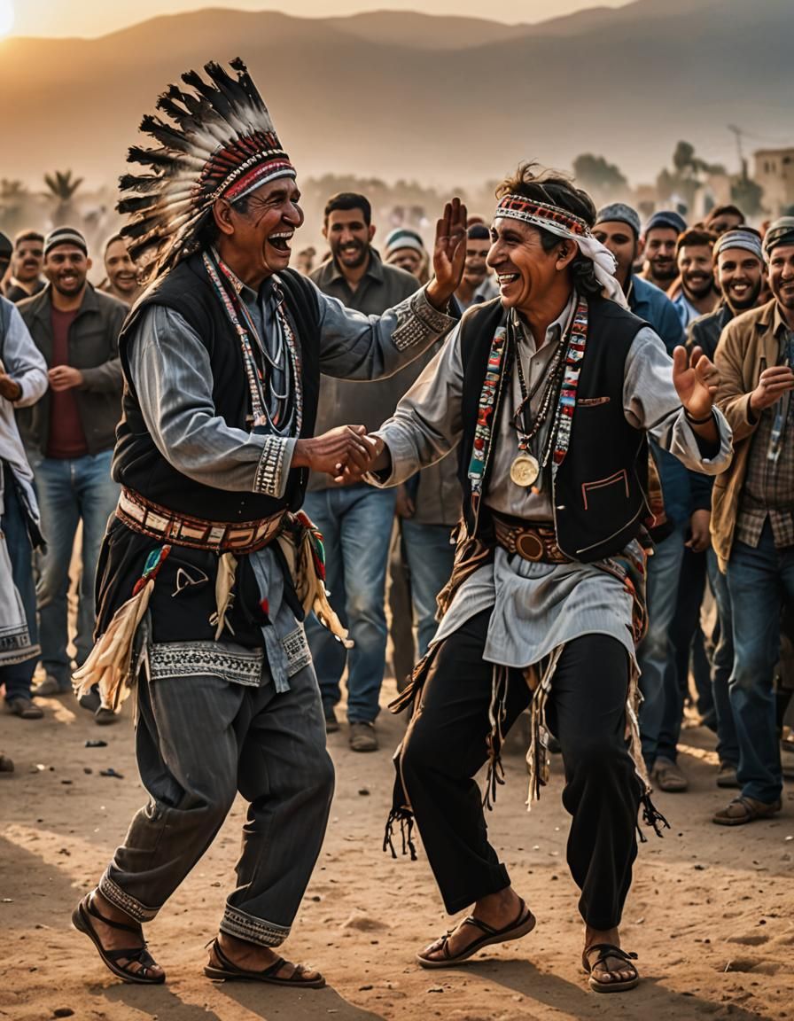 Palestinian & Native American Indian Dance of Freedom 🇵🇸 - AI Generated ...