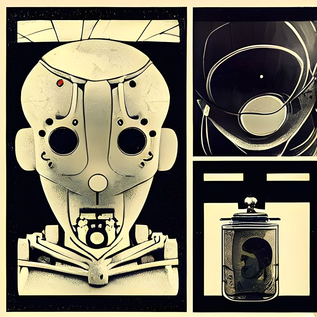 Robot with a human brain in the stomach into a glass jar CryEngine ...