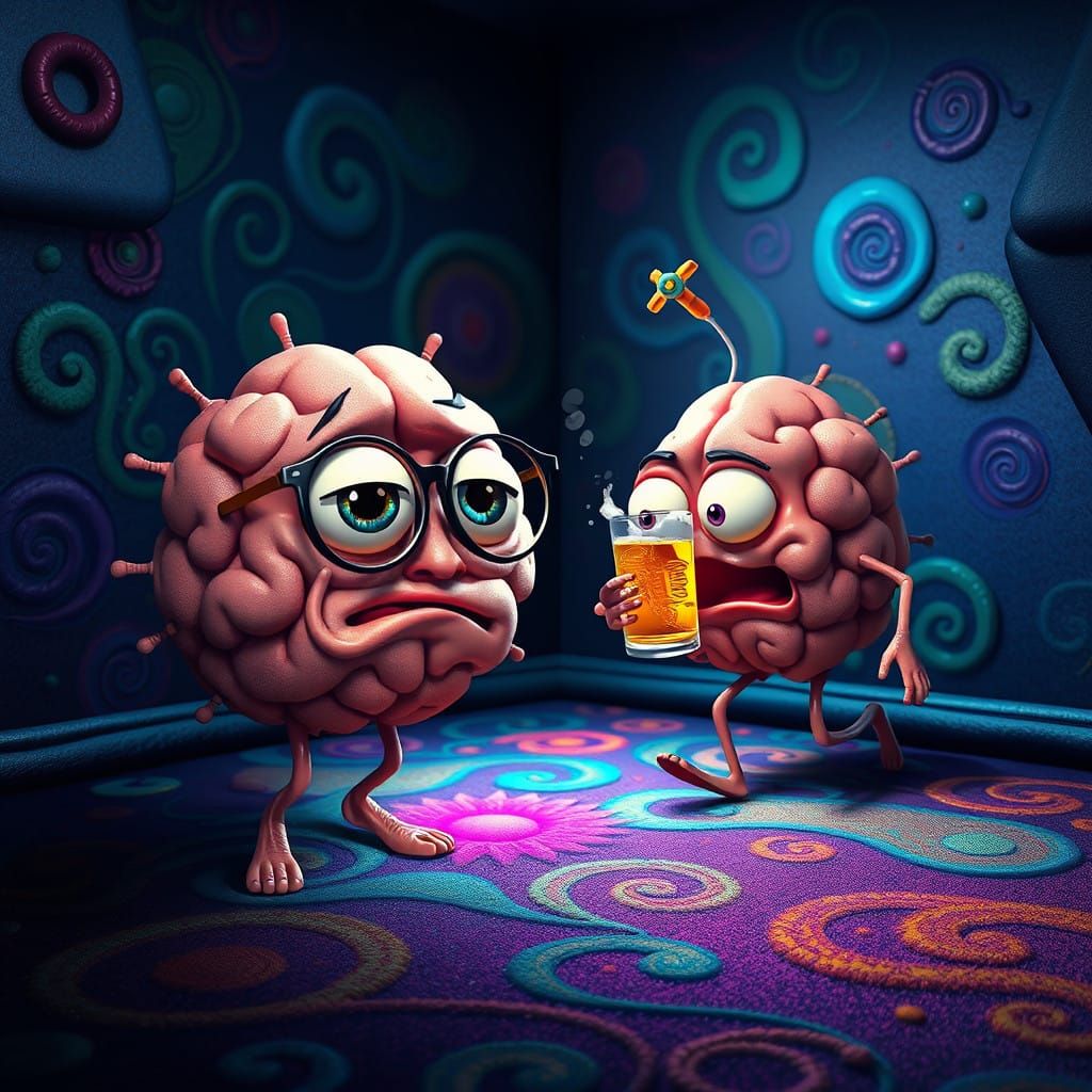One brain cell is grumpy. The other brain cell is... well...