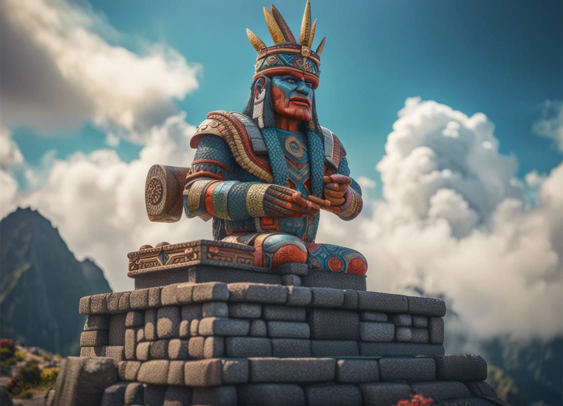 Inca God at Machu Picchu - AI Generated Artwork - NightCafe Creator