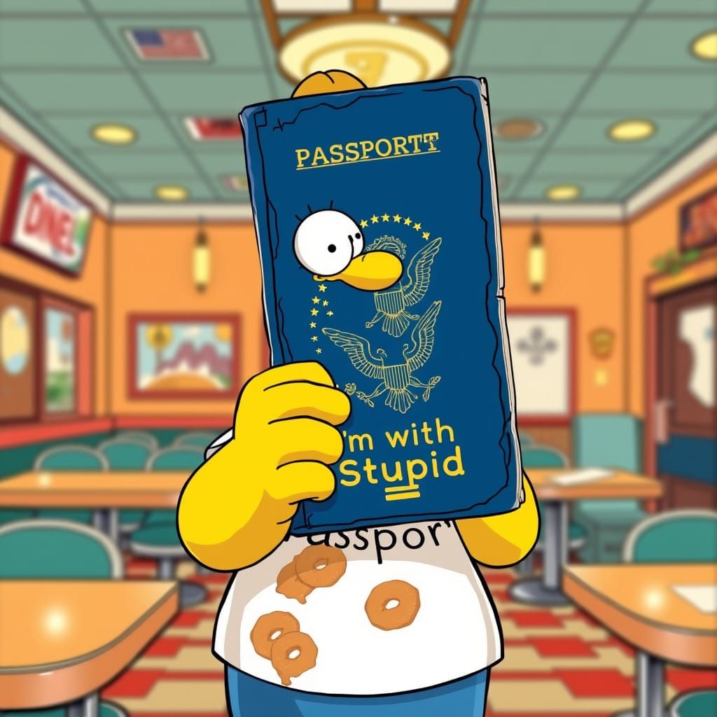 Homer Simpson's passport - Homer Simpson's Classic American...