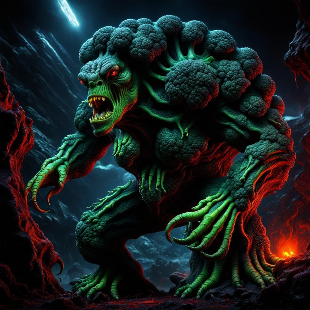 Broccoli Monster - AI Generated Artwork - NightCafe Creator