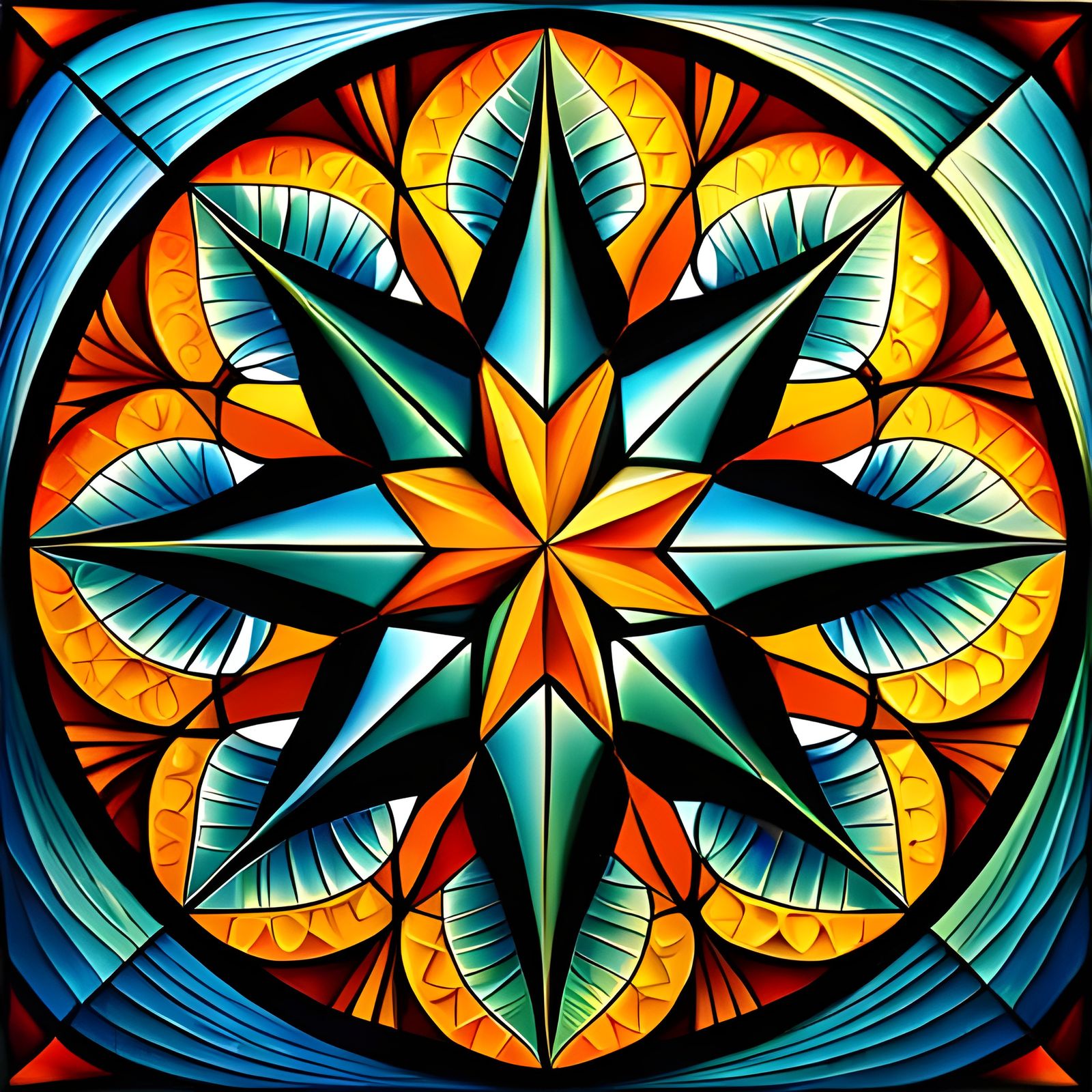 A Compass Rose by Euclid - AI Generated Artwork - NightCafe Creator