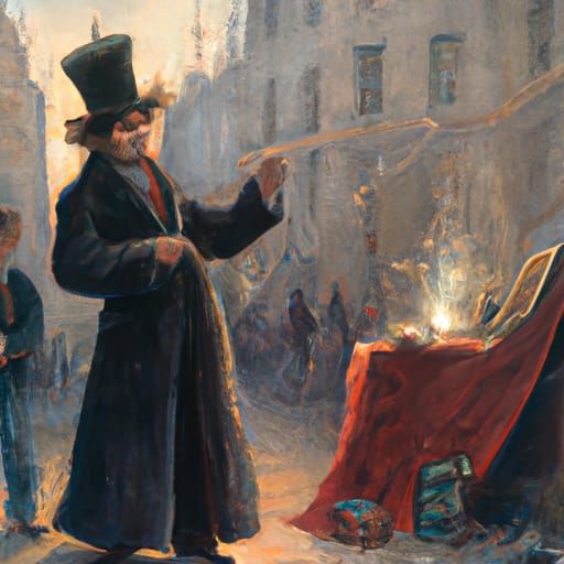 A conjuror in Paris - A conjuror in Paris