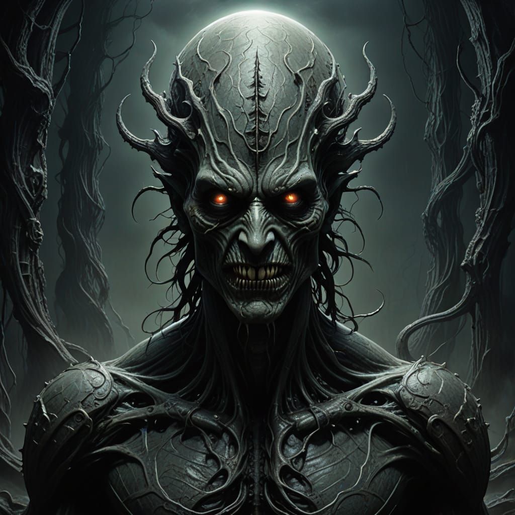 Hyperrealistic Monstrous Nixie with Elongated Feat... - AI Art