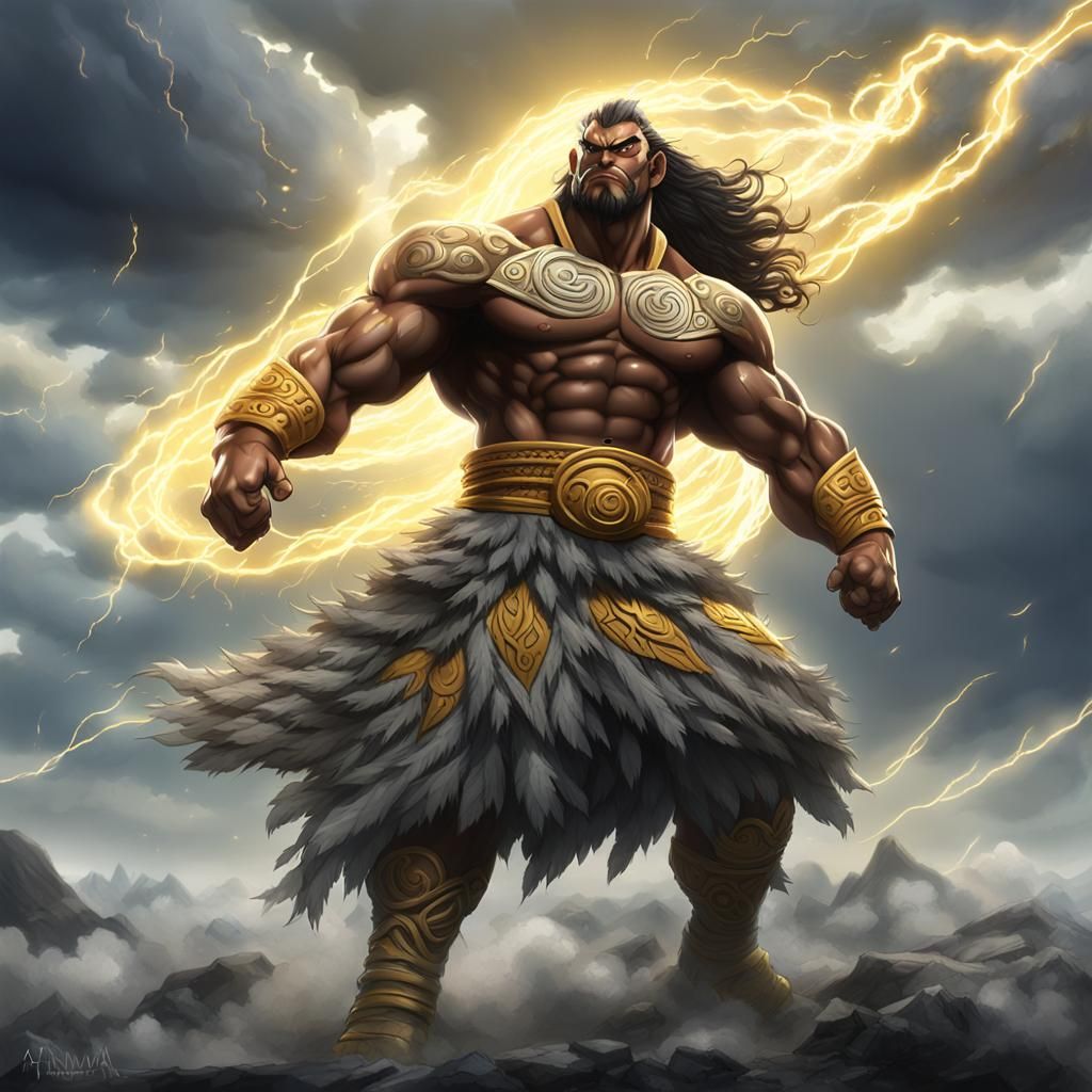 Tāwhirimātea, Maori God of weather V.2 - AI Generated Artwork ...