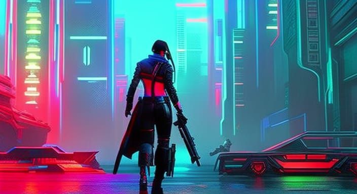 "code farmer" cyberpunk 2099 blade runner 2049 neon - AI Generated ...