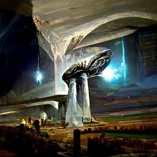 Luminoth Alien megalith light energy conduit Alien architecture ...