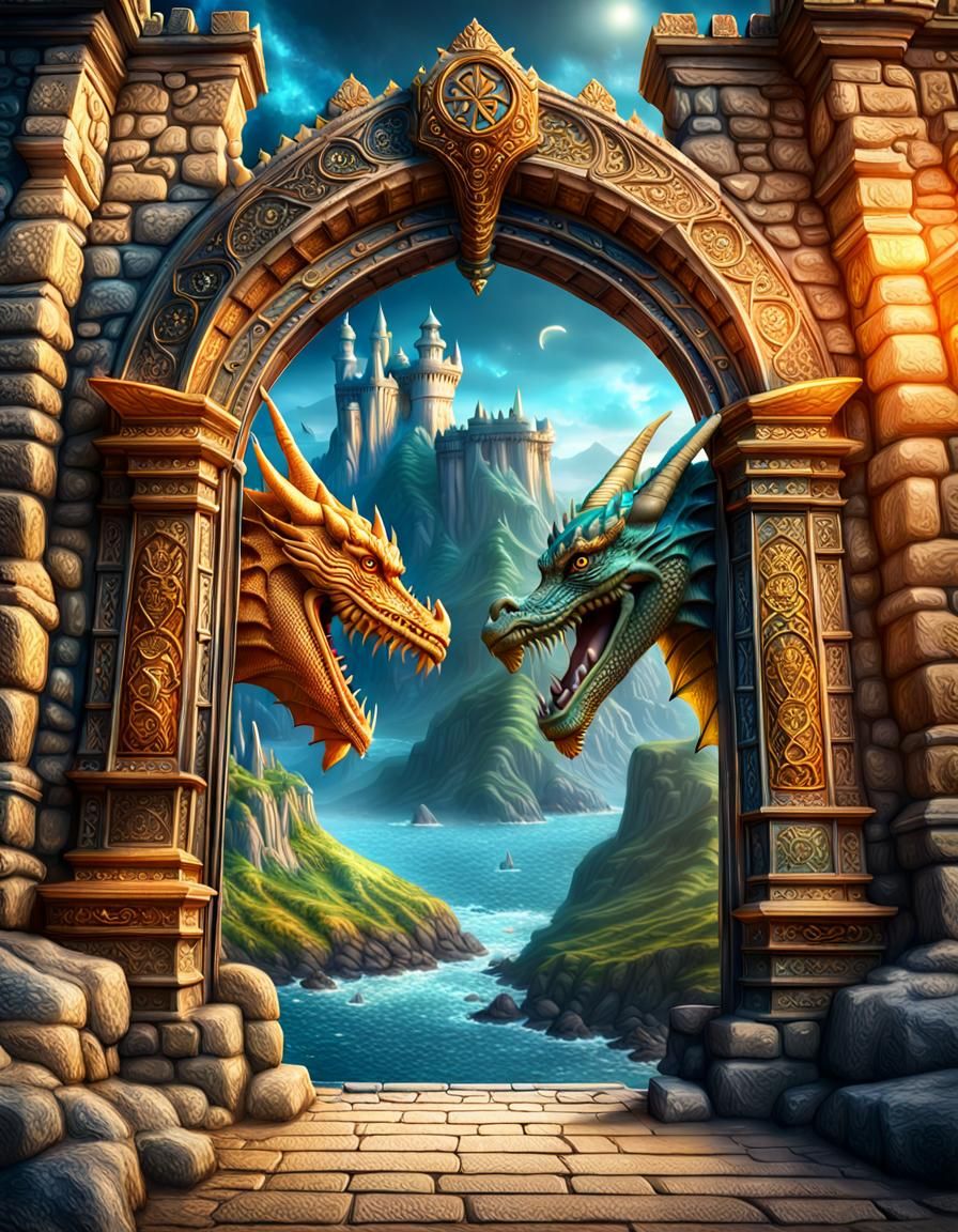 Beautiful Dragons door The dragon's den door gate portal entrance ...