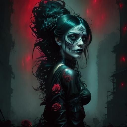 A undead woman - AI Generated Artwork - NightCafe Creator