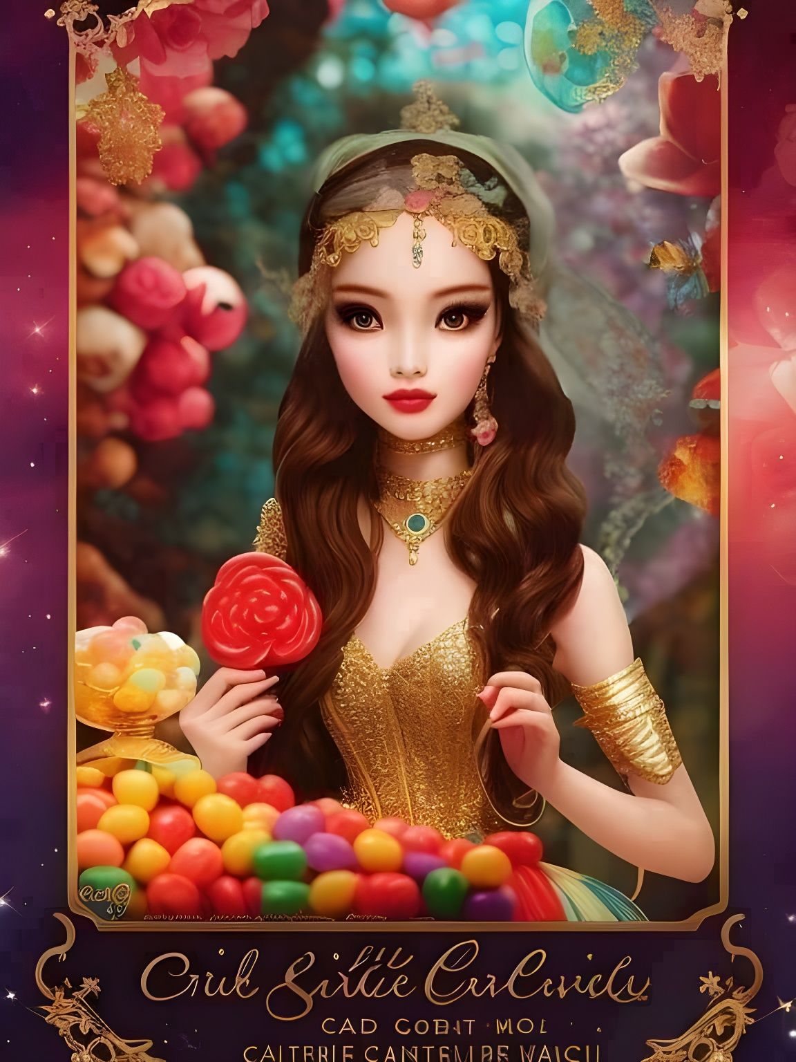Oracle Card - "Candy" - AI Generated Artwork - NightCafe Creator