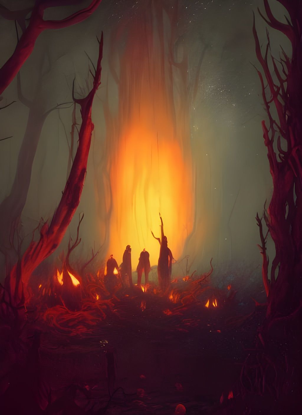 Cult of the deep forest 2 - AI Generated Artwork - NightCafe Creator