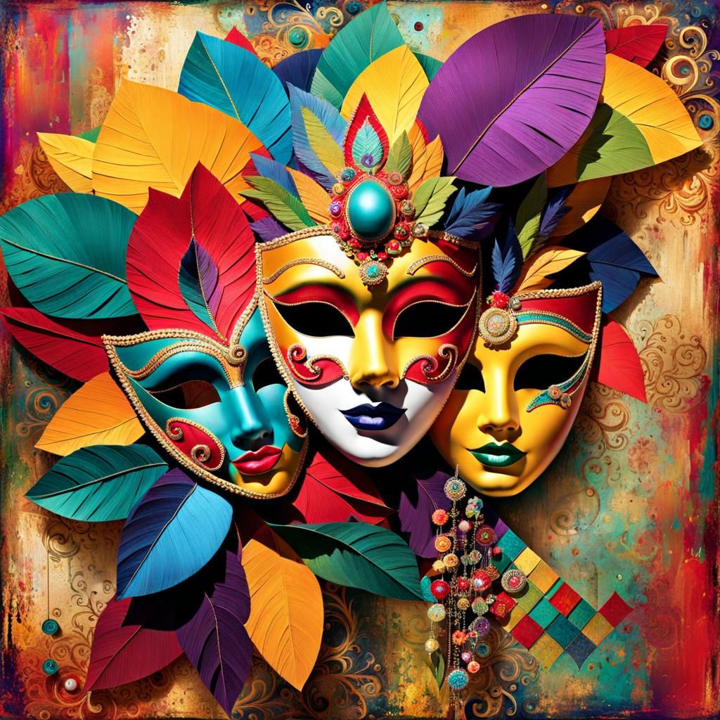 Carnival masks - AI Generated Artwork - NightCafe Creator