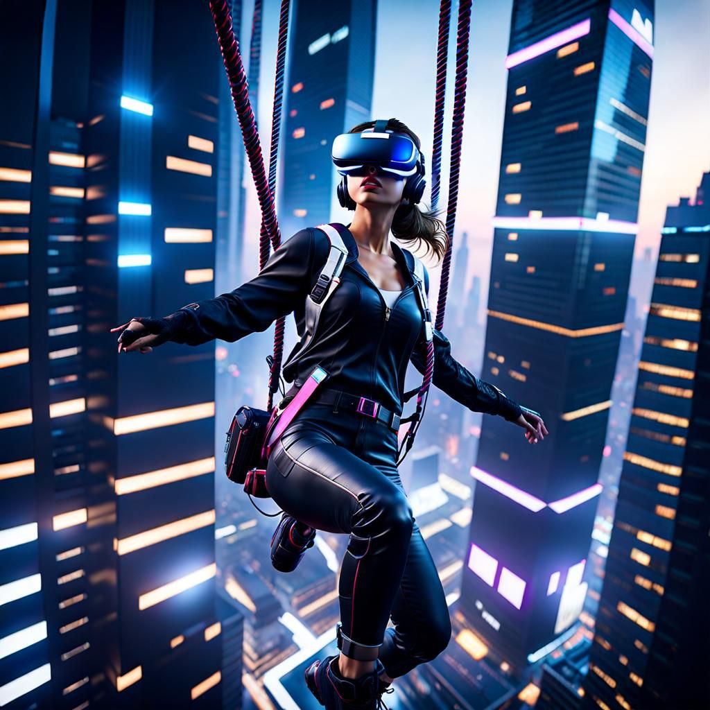 A VR walk between two skyscrapers - AI Generated Artwork - NightCafe ...