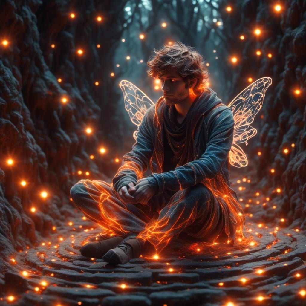 Fiery fairy - AI Generated Artwork - NightCafe Creator