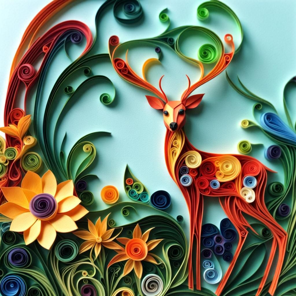 Quilling art - AI Generated Artwork - NightCafe Creator