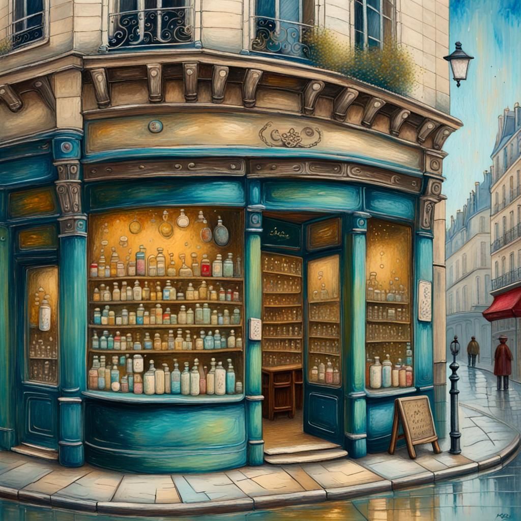 Quaint French shop - AI Generated Artwork - NightCafe Creator