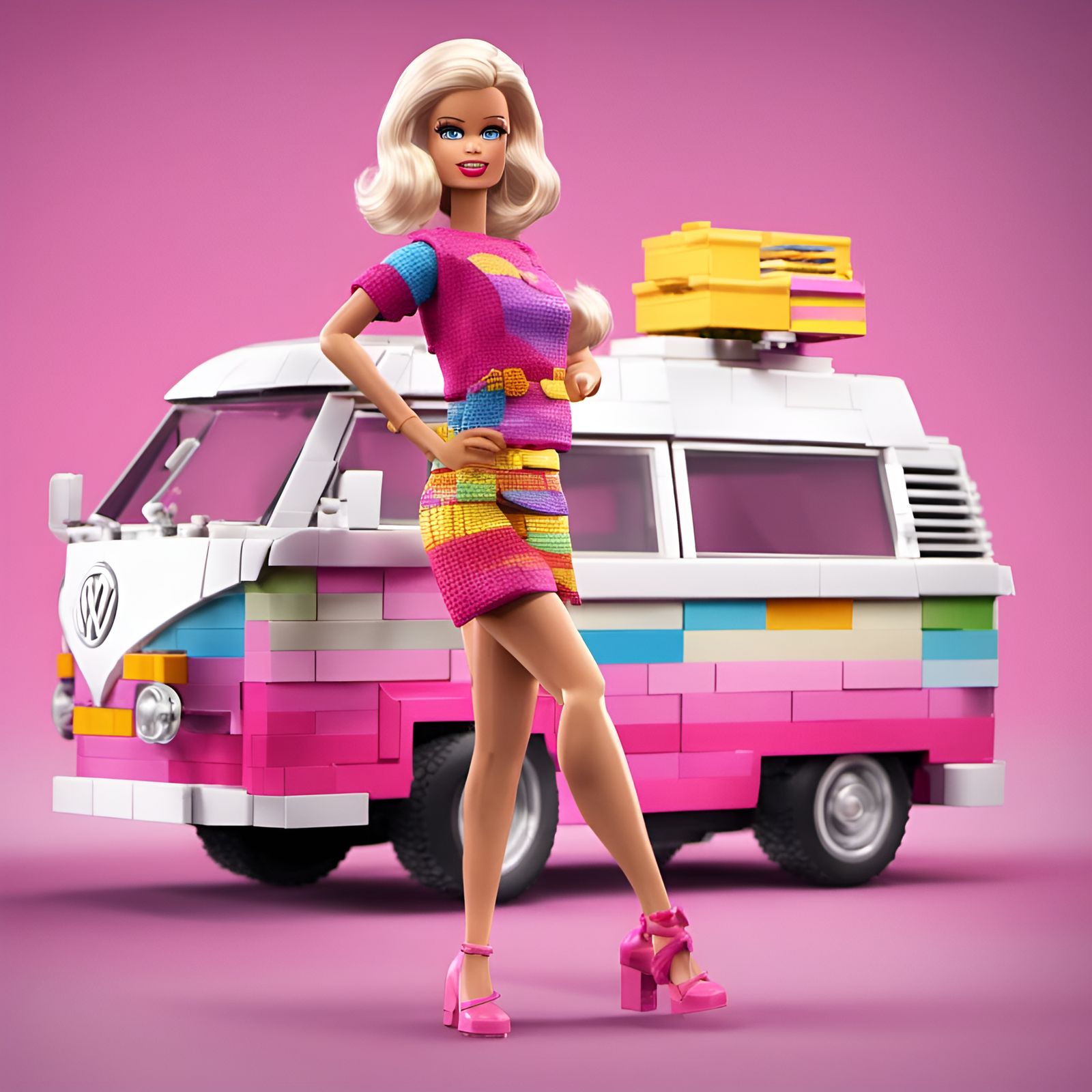 Barbie & Lego Camper Van #1, Masterplayer - AI Generated Artwork ...