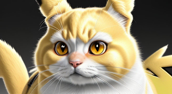 Pikachu portrait - Anime-Inspired Pikachu Portrait with Vi...