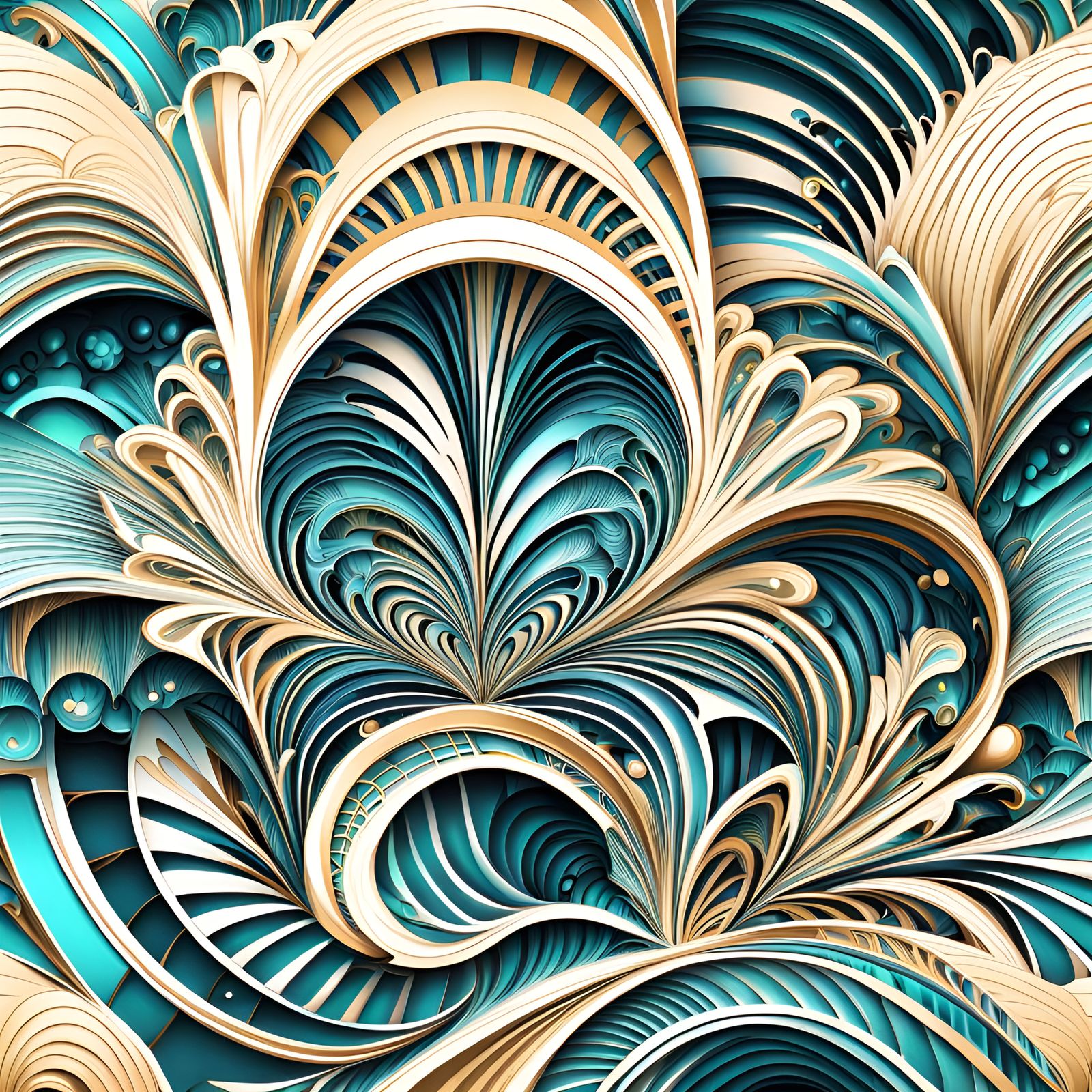 Art Deco Inspired abstract curves - AI Generated Artwork - NightCafe ...