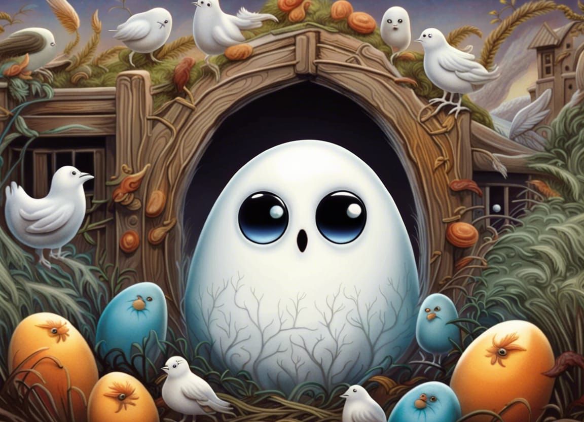 The Ghost Egg 🥚👻 - AI Generated Artwork - NightCafe Creator