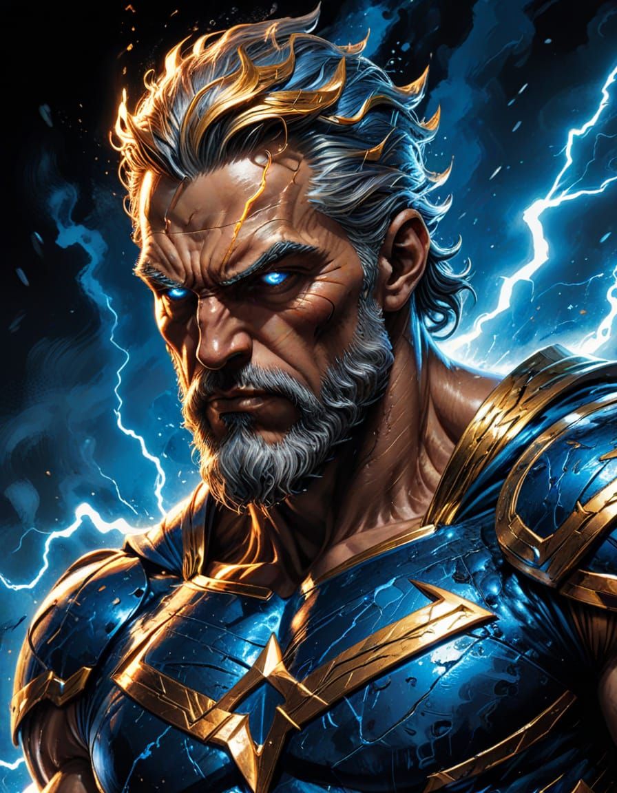 Zeus - Atomix XL v4 Lightning - Zeus in Epic Comic Book Styl...