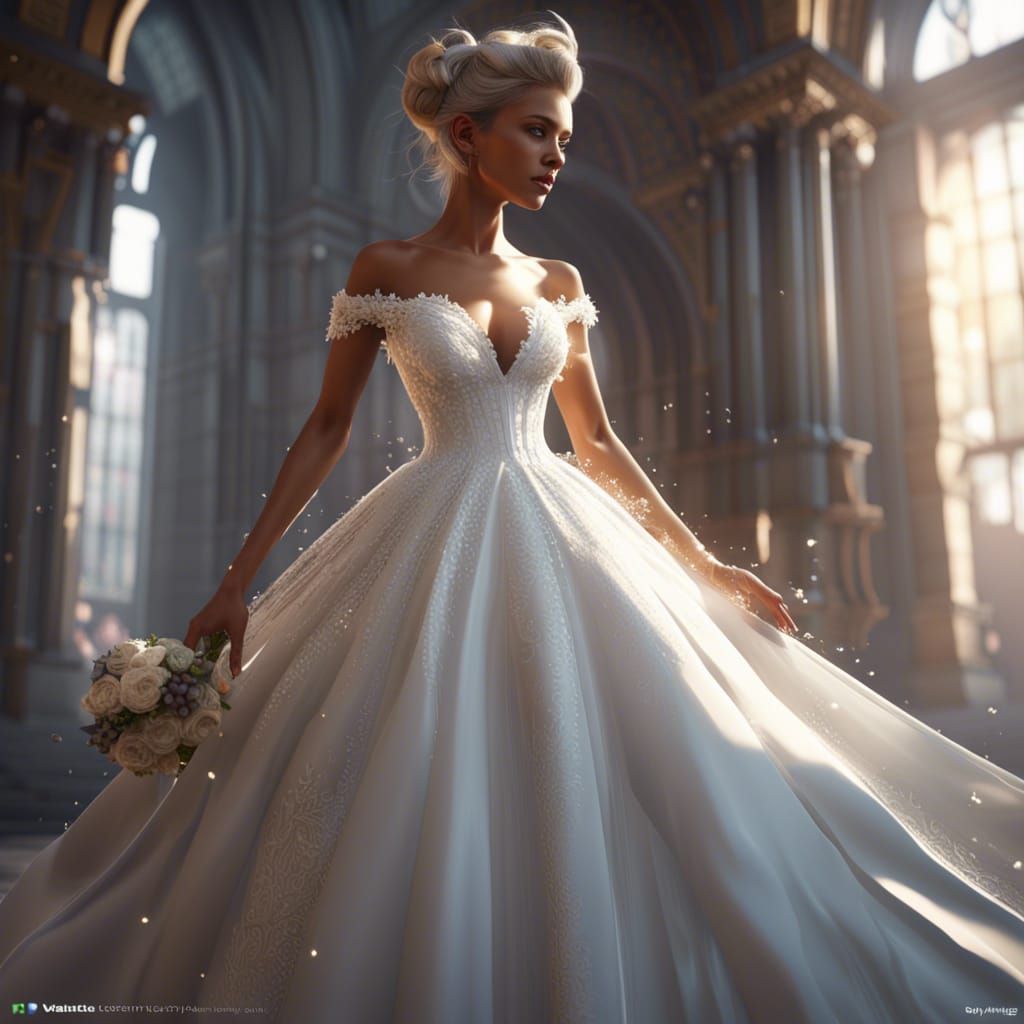 Wedding dress #2 - AI Generated Artwork - NightCafe Creator