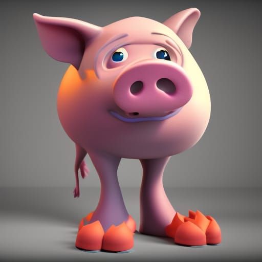 Pixie the pet pig - AI Generated Artwork - NightCafe Creator