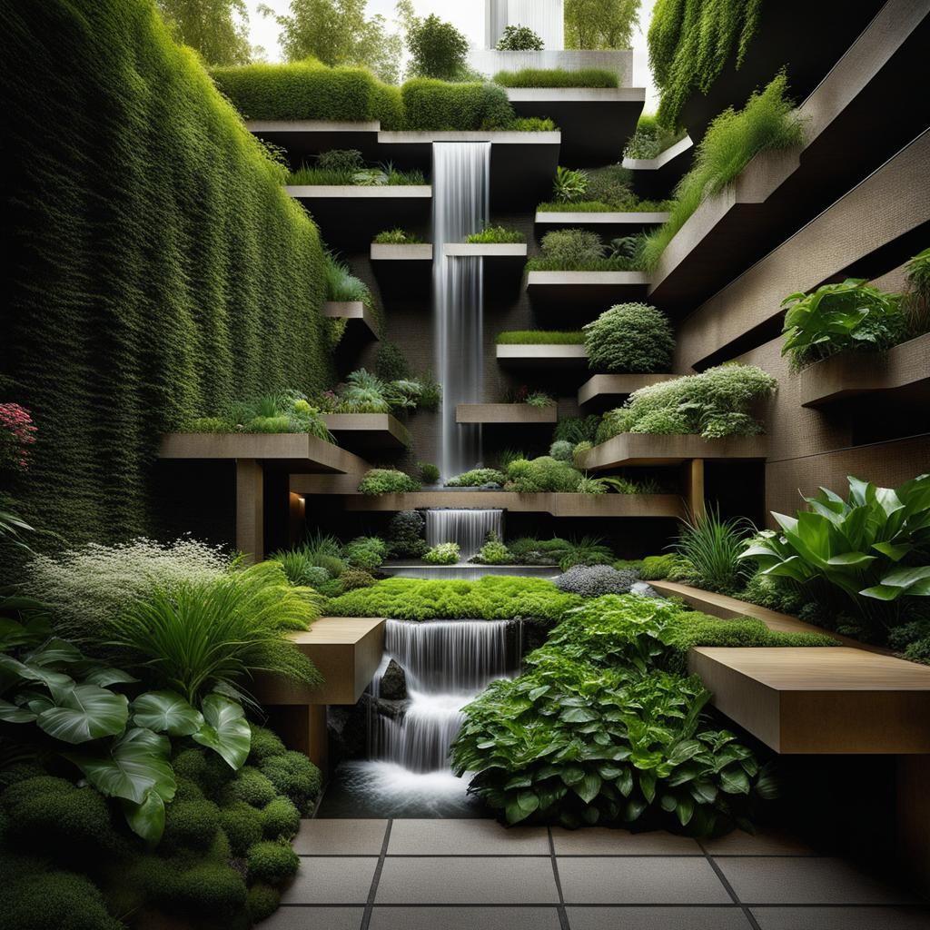 Urban waterfall - AI Generated Artwork - NightCafe Creator