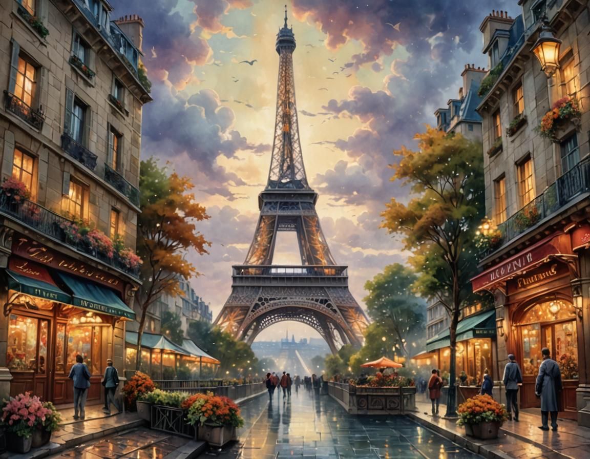 the Eiffel Tower - AI Generated Artwork - NightCafe Creator