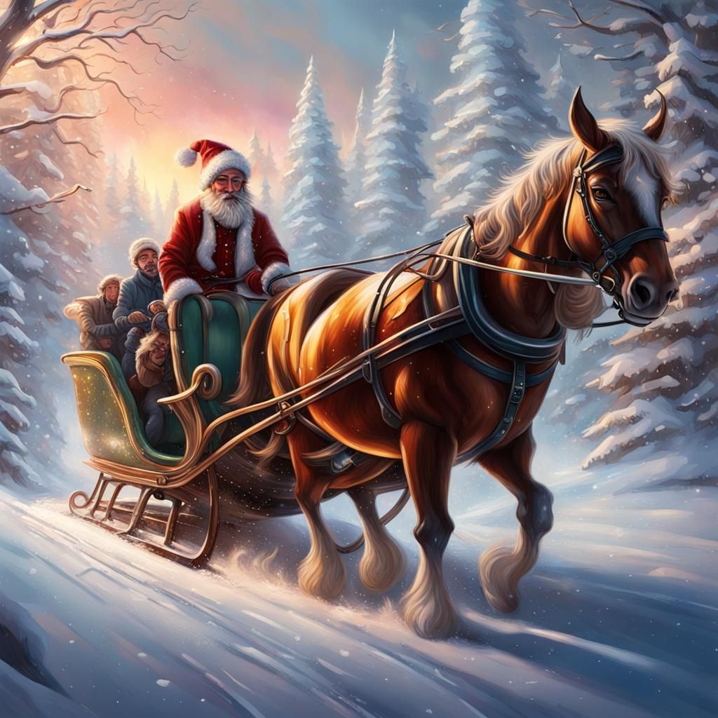 A sleigh ride in a Winter Wonderland - AI Generated Artwork - NightCafe ...