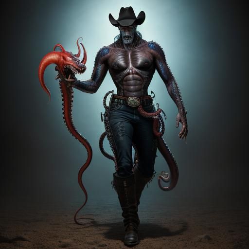 Demon Cowboy - AI Generated Artwork - NightCafe Creator