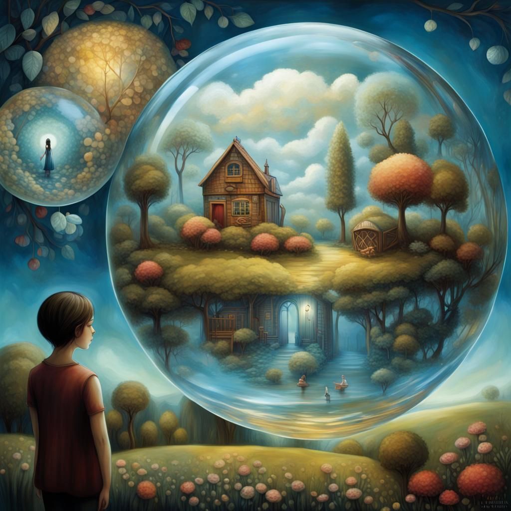 a girl dreaming : dreamscape : a majestic beautiful utopic world of ...