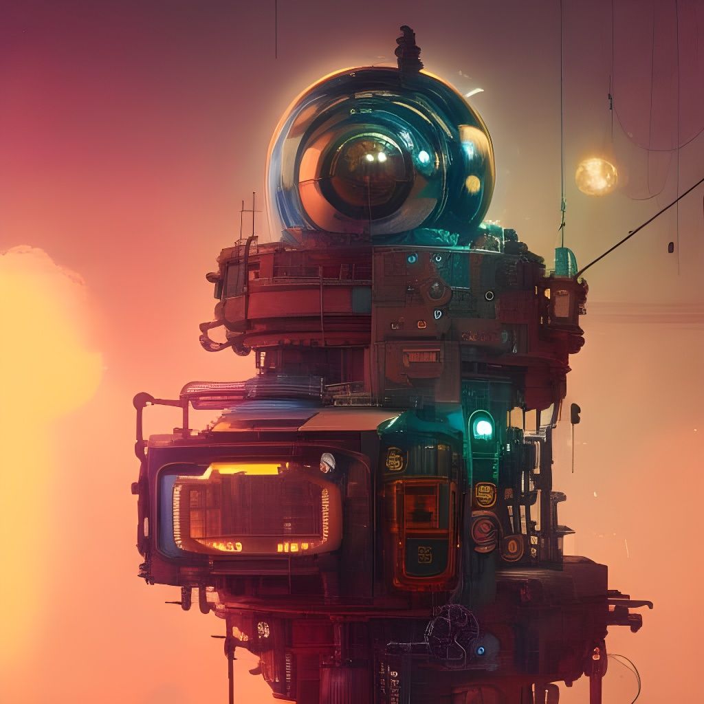 Steampunk cyberpunk very intricate loot box - AI Generated Artwork - NightCafe Creator