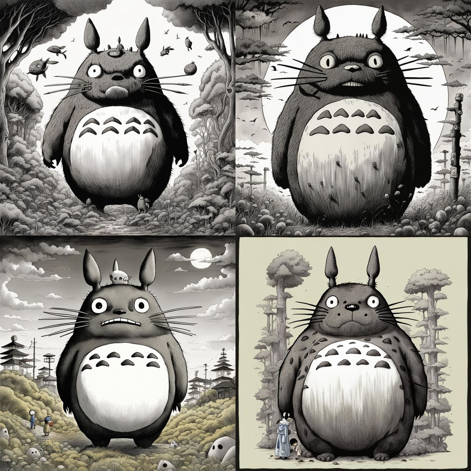 Totoro, by Junji Ito, body horror - AI Generated Artwork - NightCafe ...