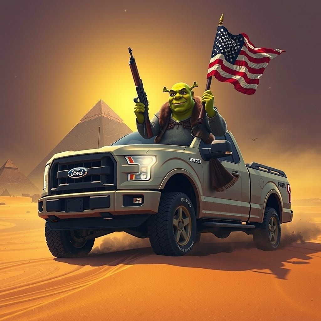 Shrek Likes His rights Like He likes His Truck