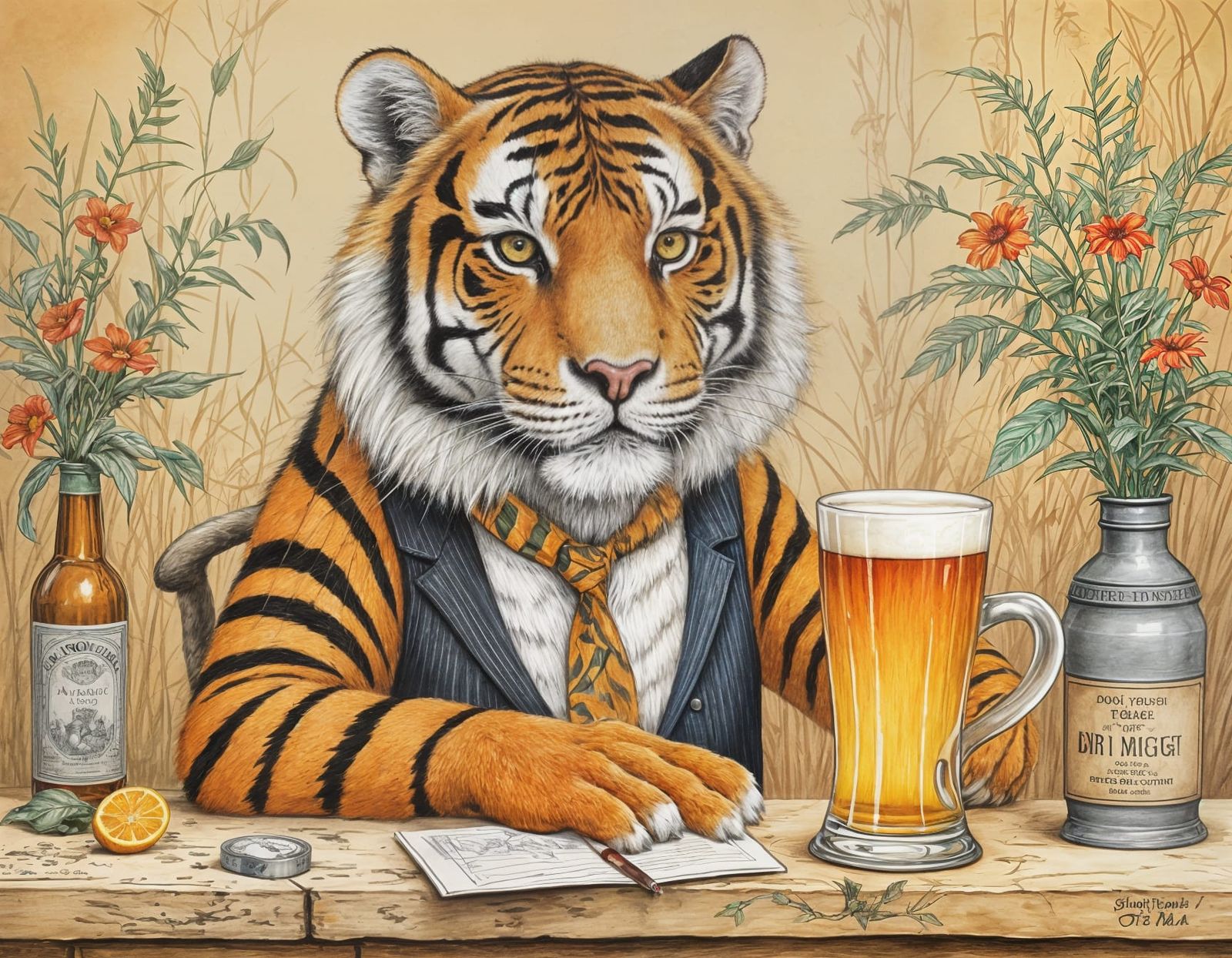 The tiger who went for a pint (tribute to Sean Lock)