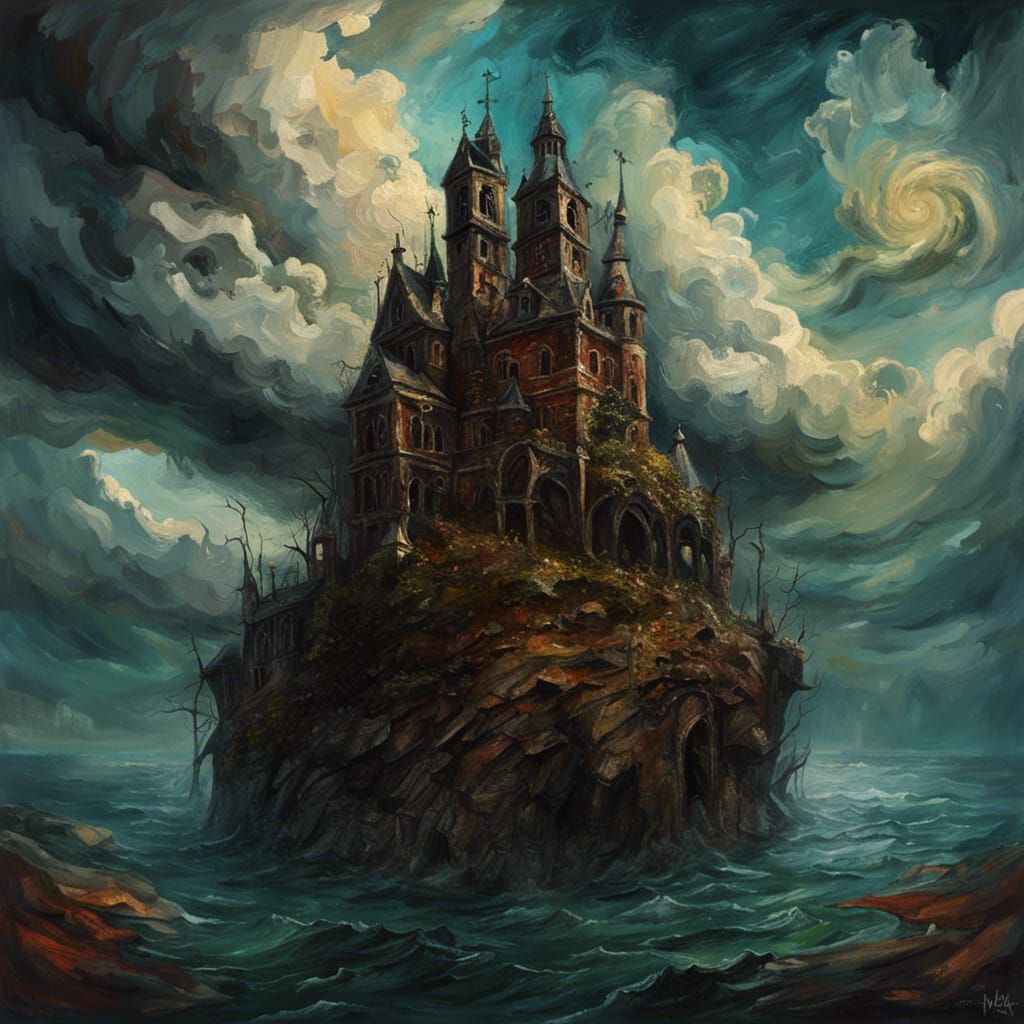 Floating castle in the sky - AI Generated Artwork - NightCafe Creator
