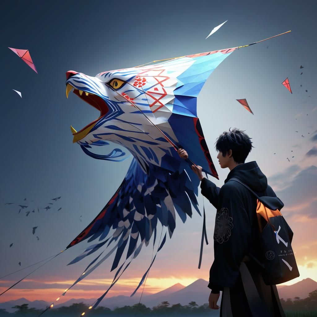 Wolf Kite - AI Generated Artwork - NightCafe Creator