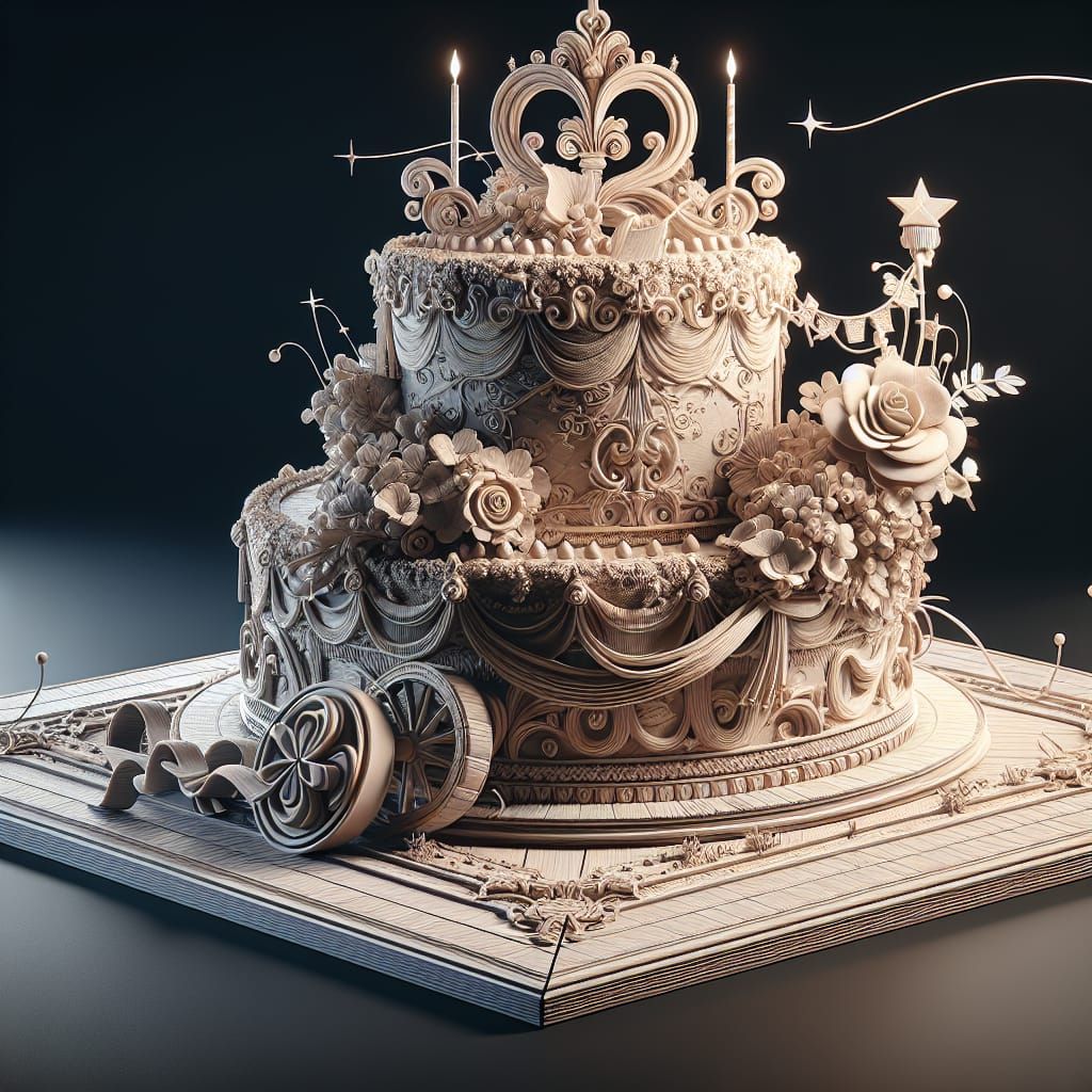 Lovely birthday cake - AI Generated Artwork - NightCafe Creator