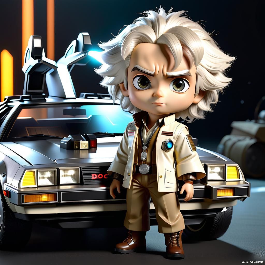 Chibi Doc Emmett Brown - AI Generated Artwork - NightCafe Creator