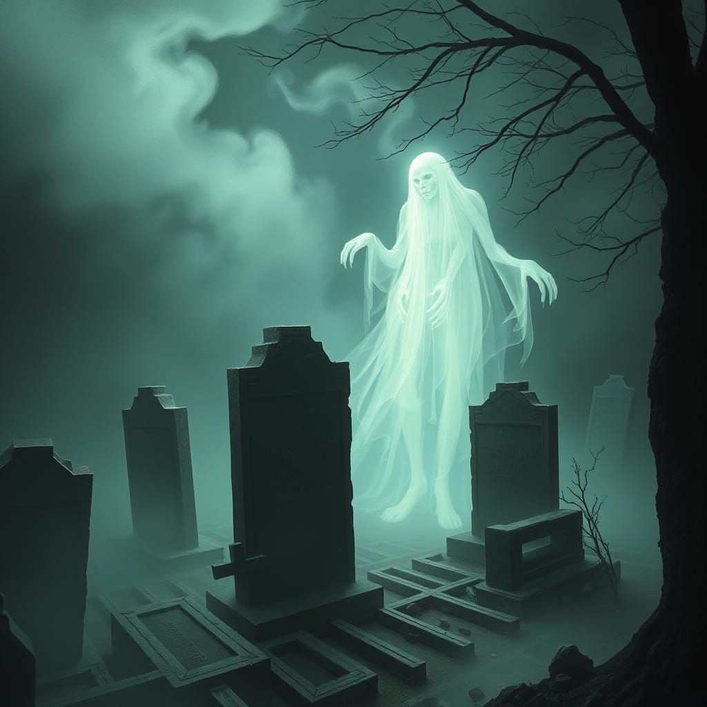 Creepy Ghosts - Spectral Apparitions Emerge from Haunted G...