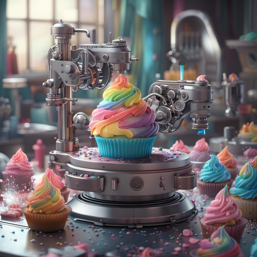 Cupcake Machine - AI Generated Artwork - NightCafe Creator