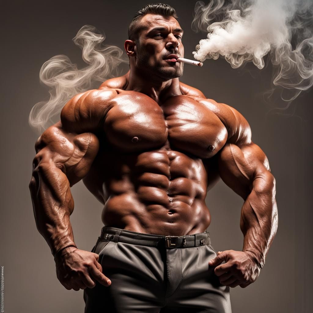 Lebanese bodybuilder smoker - AI Generated Artwork - NightCafe Creator