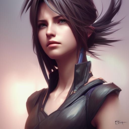 final fantasy - Final Fantasy Portrait in Hyperdetailed Art...